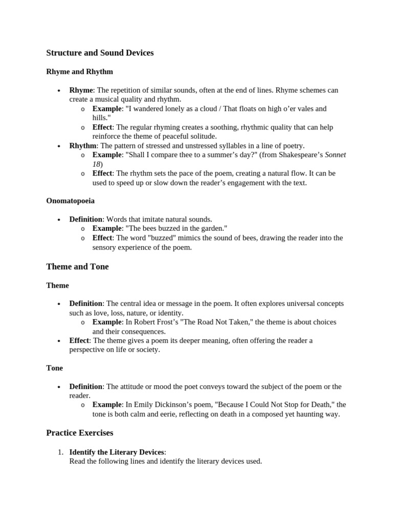 Structure and Sound Devices | PDF