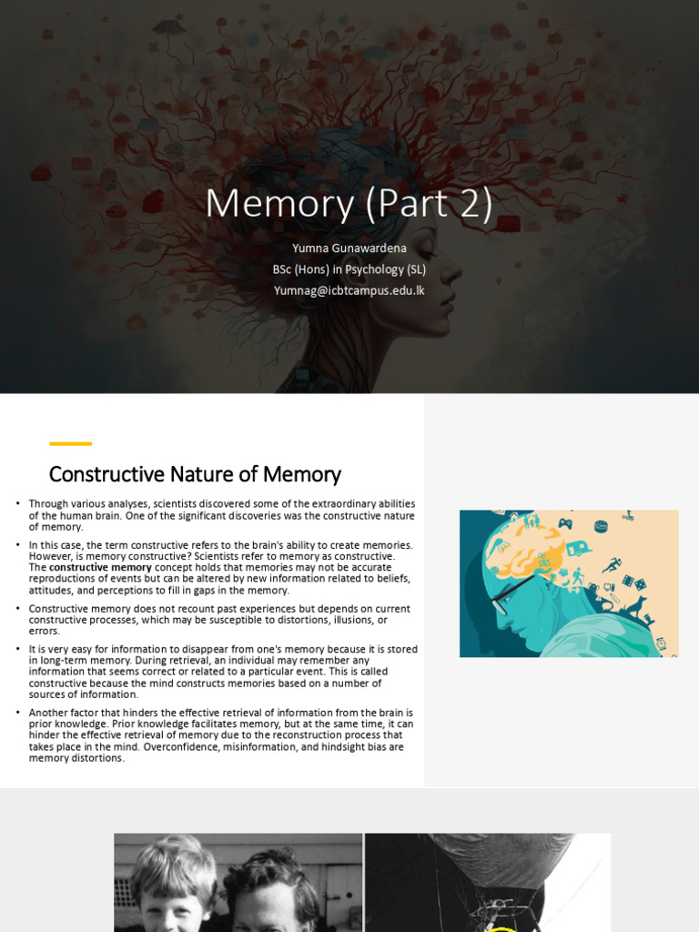 Cognitive Psychology - Lec 7 | PDF | Memory | Recall (Memory)