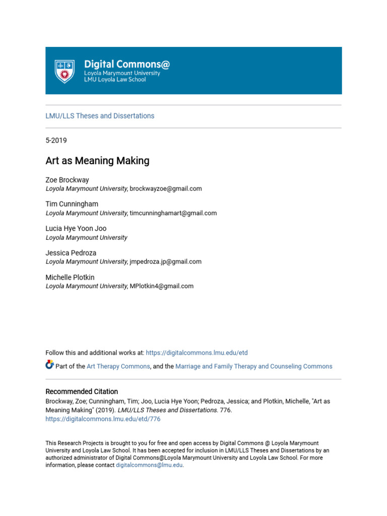 Art As Meaning Making - Multi Fields | PDF | Psychotherapy | Humanistic ...