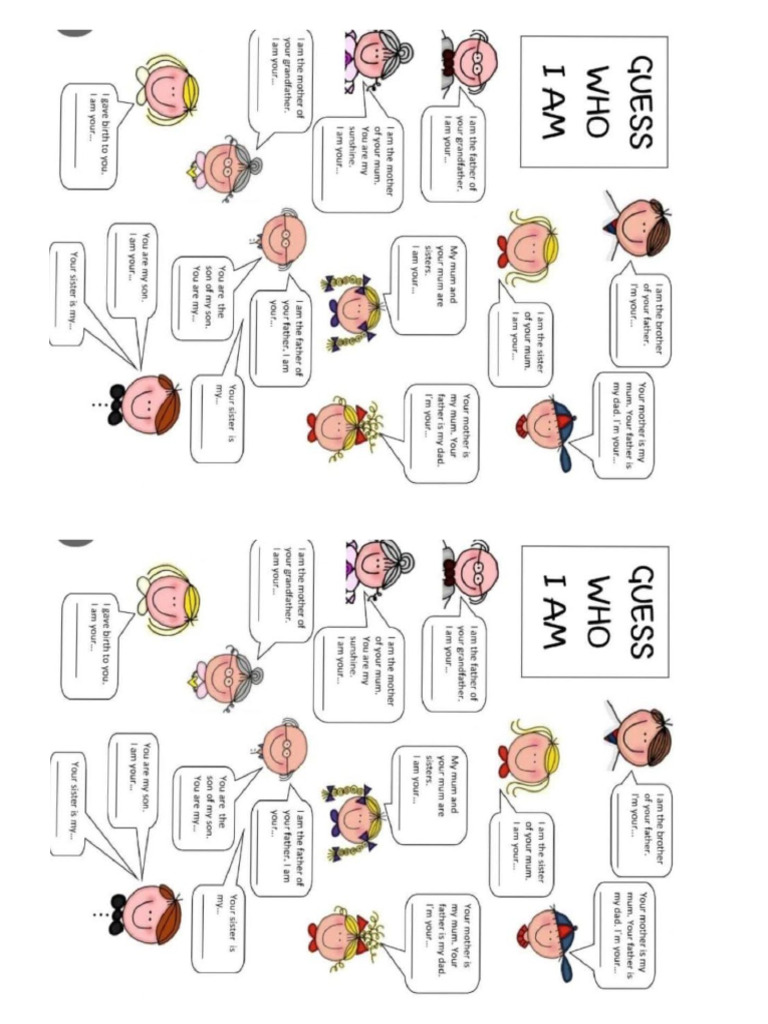 Guess Who I Am - Family | PDF