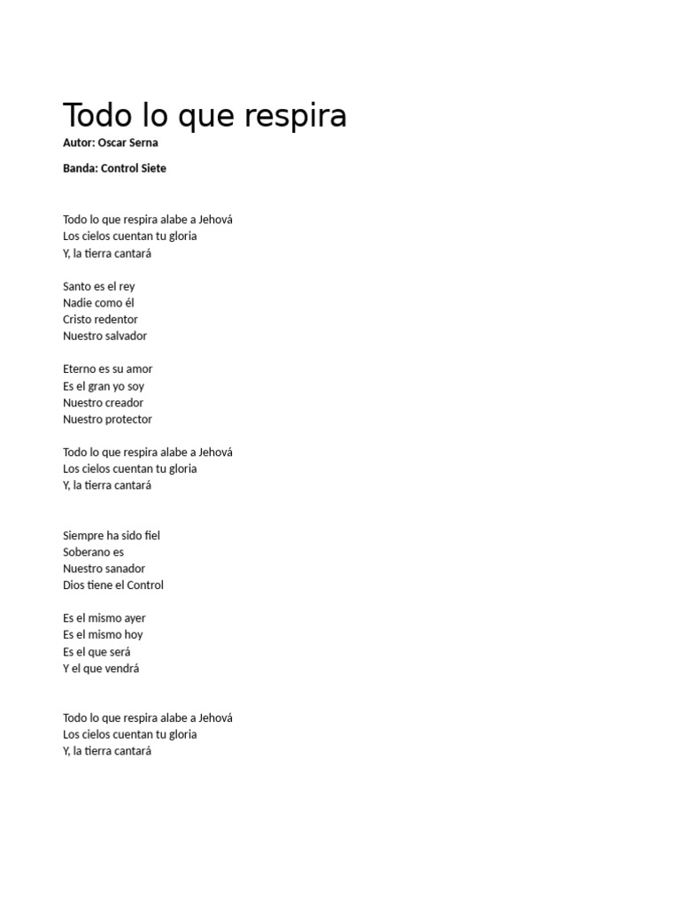 Todo Lo Que Respira | PDF