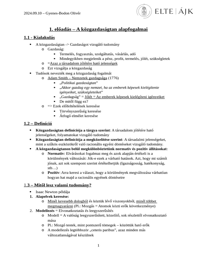 Előadás - Alapfogalmak | PDF