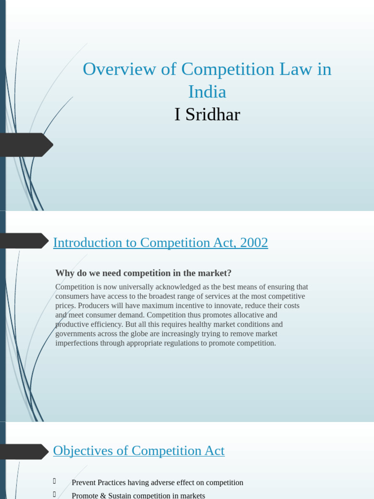 Overview of India's Competition Law | PDF | Competition Law | Market ...