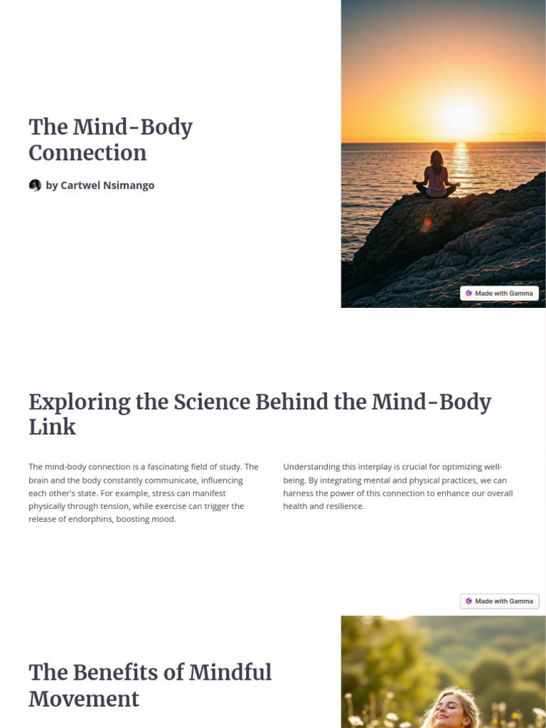Understanding the Mind-Body Connection | PDF | Breathing | Psychology