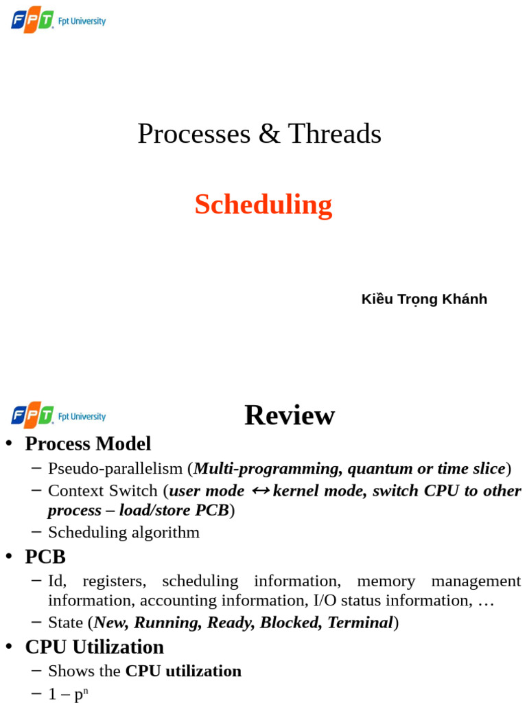 06. Scheduled | PDF | Scheduling (Computing) | Thread (Computing)