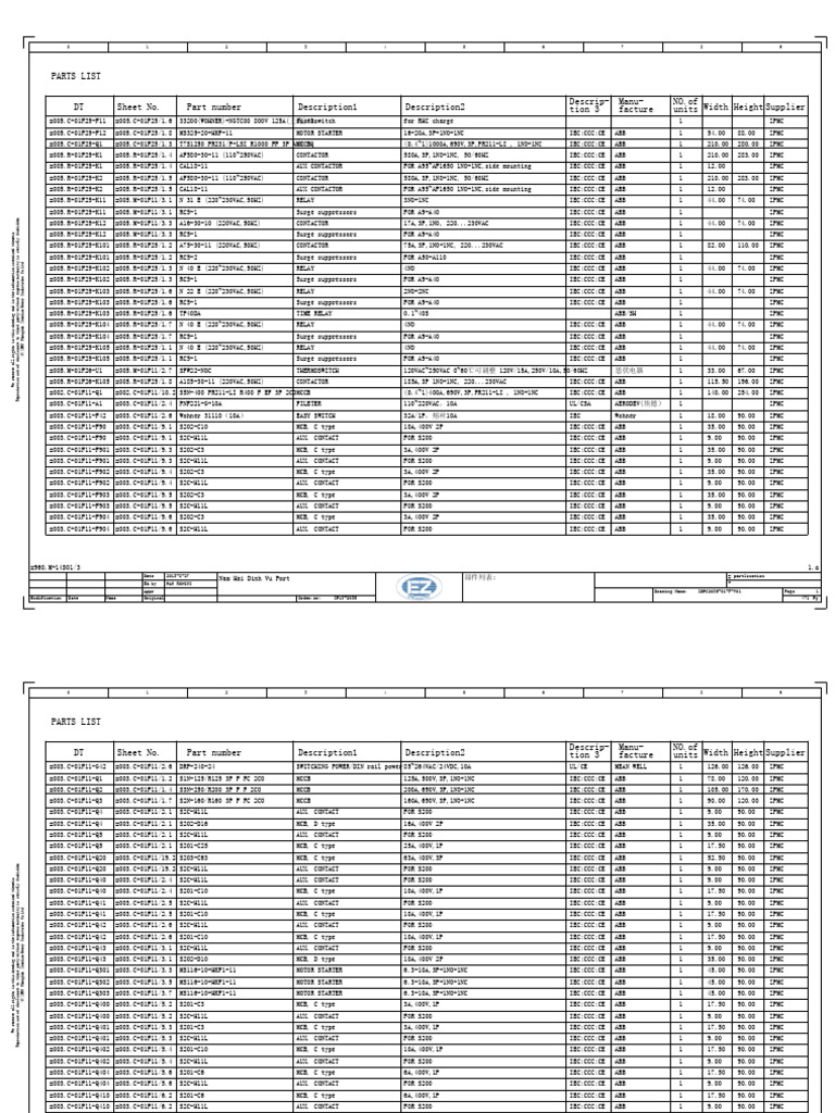 Parts List | PDF | Relay | Electricity