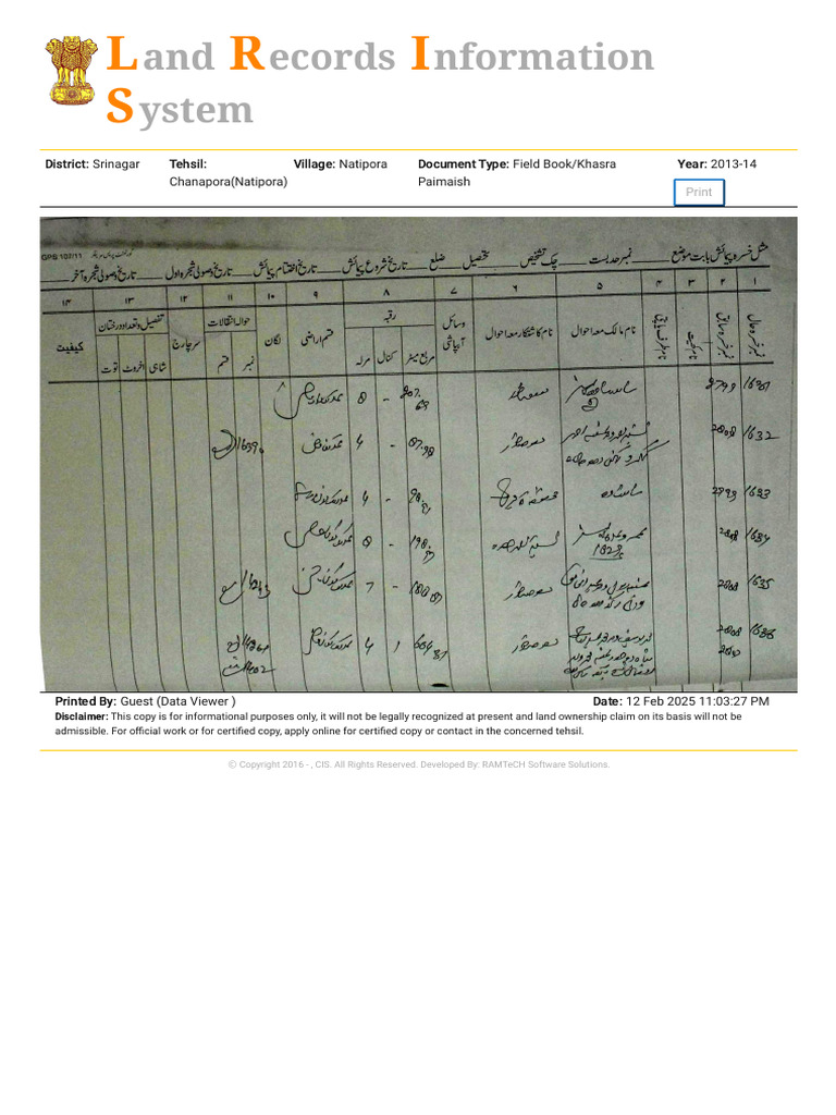 Landrecords - Jk.gov - in DMS PrintDocument 066740220131401 268 | PDF