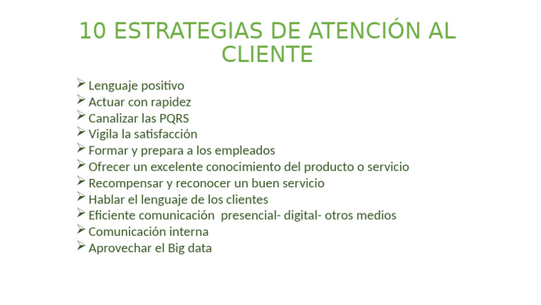 Estrategias Clave de Atención al Cliente | PDF