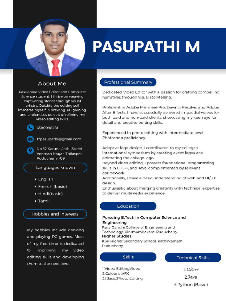 Pasupathi Resume | PDF