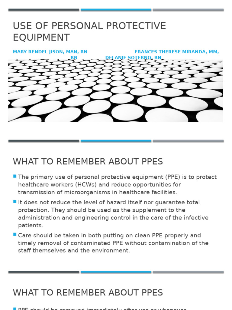 Use of Personal Protective Equipment | PDF | Personal Protective ...