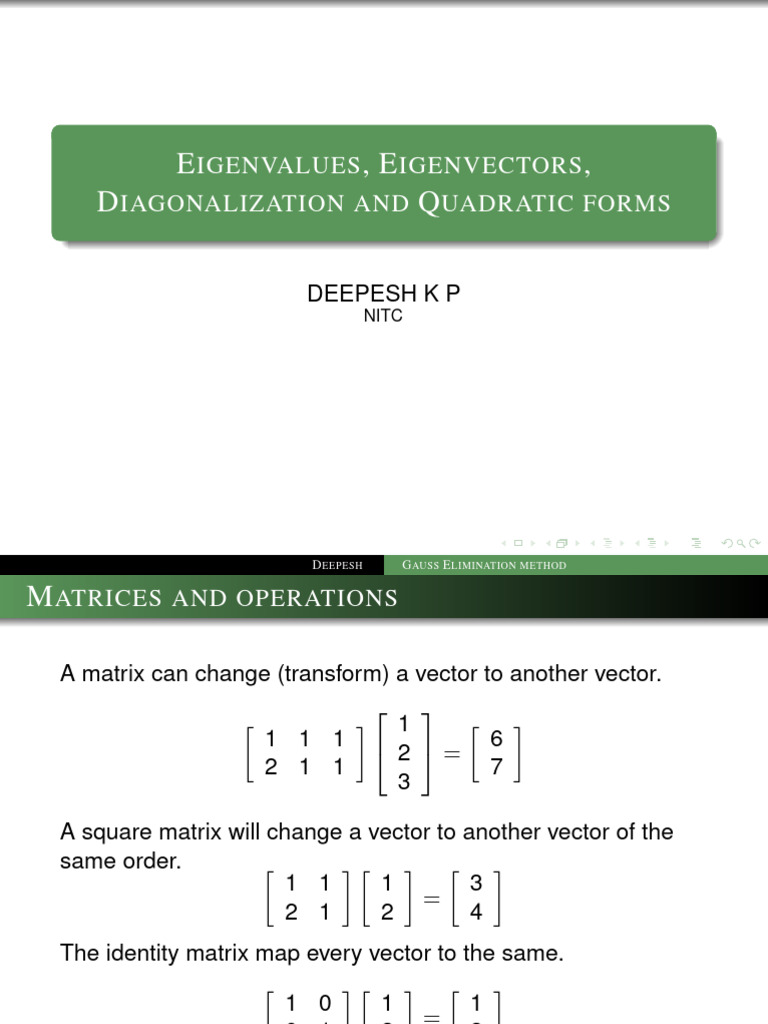 Linear Algebra 1 | PDF | Eigenvalues And Eigenvectors | Functional Analysis