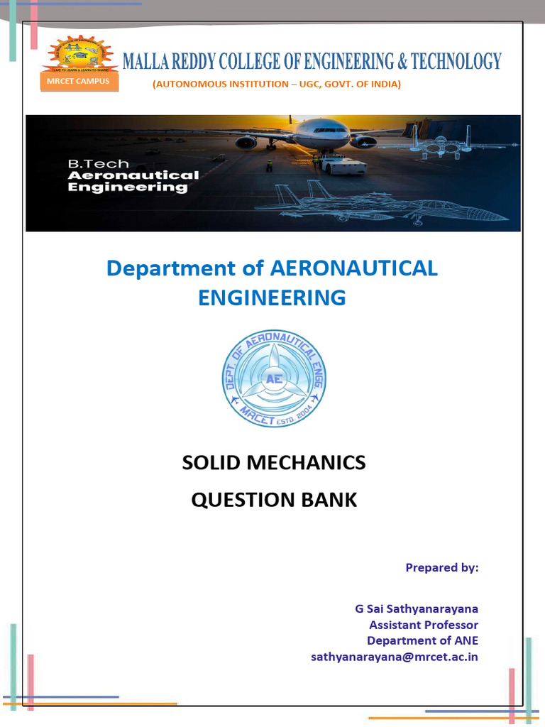Mos- Question Bank | PDF | Bending | Beam (Structure)