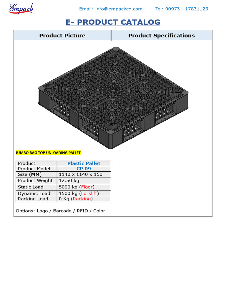 E-Catalog - Jumbo Bag Storage For Plastic Pallets | PDF