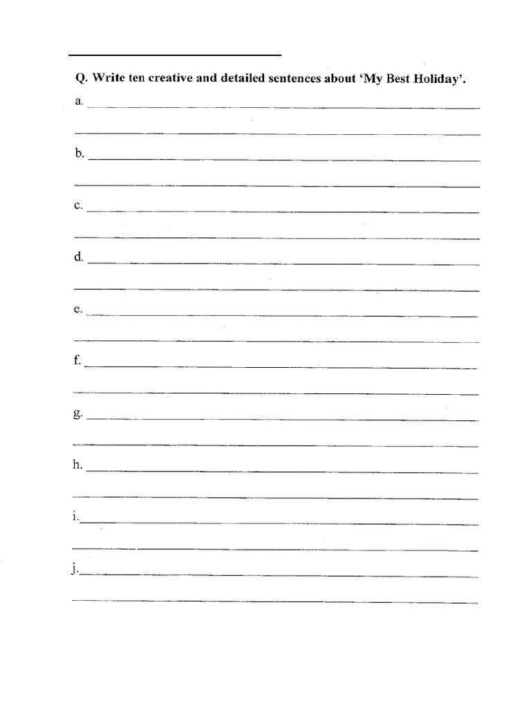 Year 3 Creative Sentences 1 | PDF