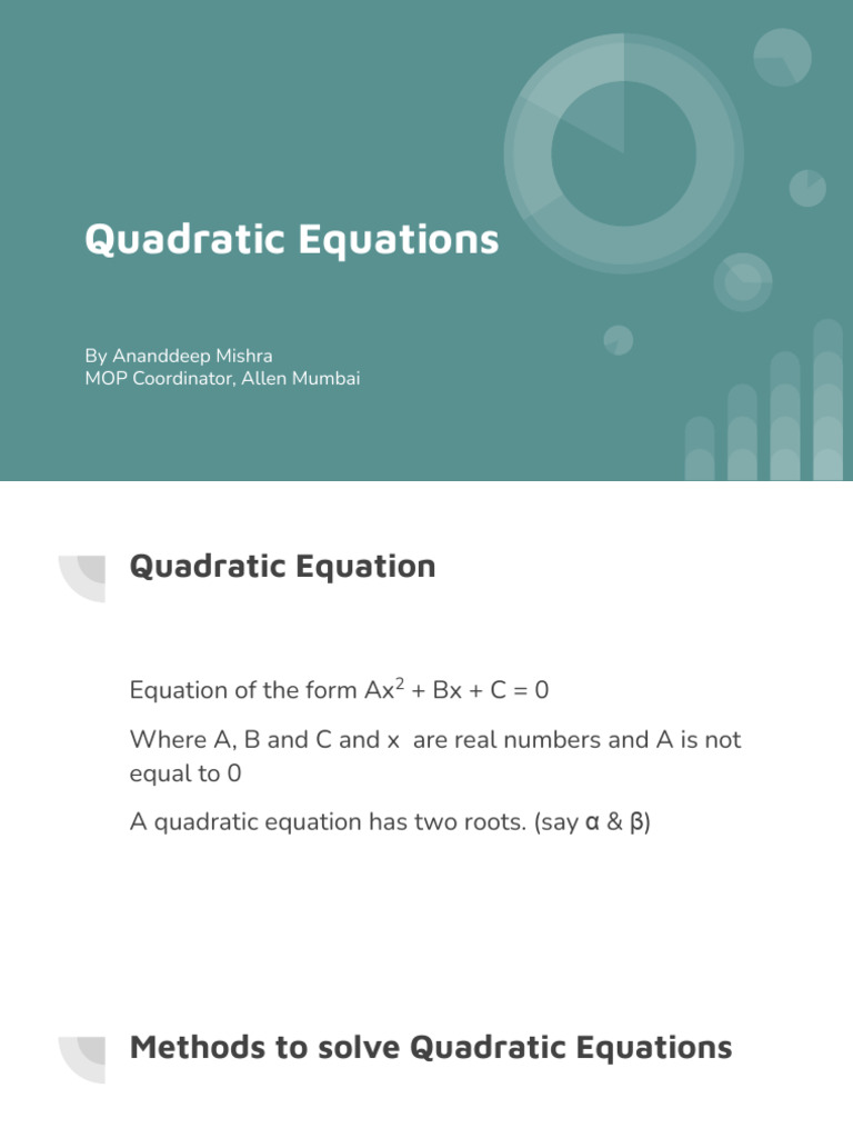 Solving Quadratic Equations Guide | PDF | Quadratic Equation | Number ...
