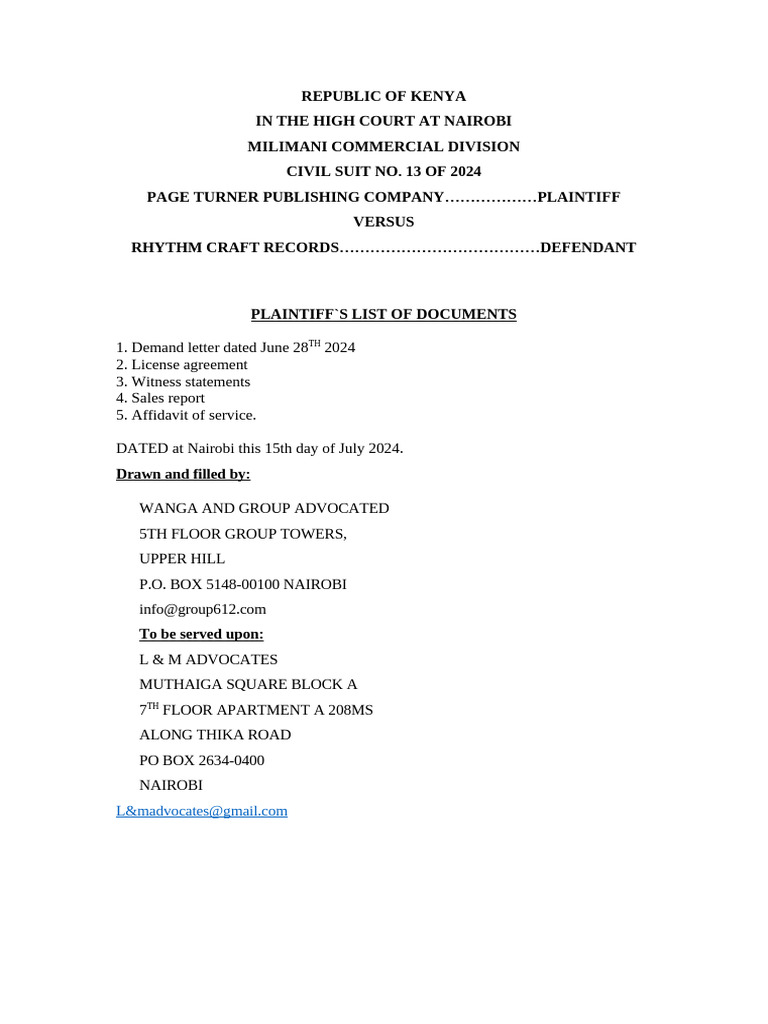 List of Documents | PDF