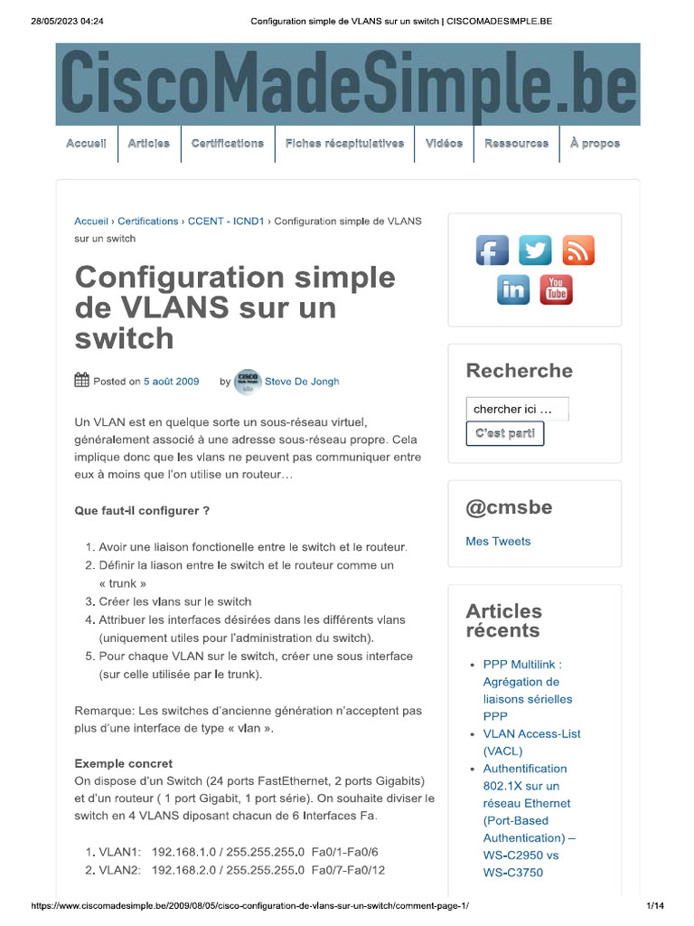 Confg de Vlans | PDF