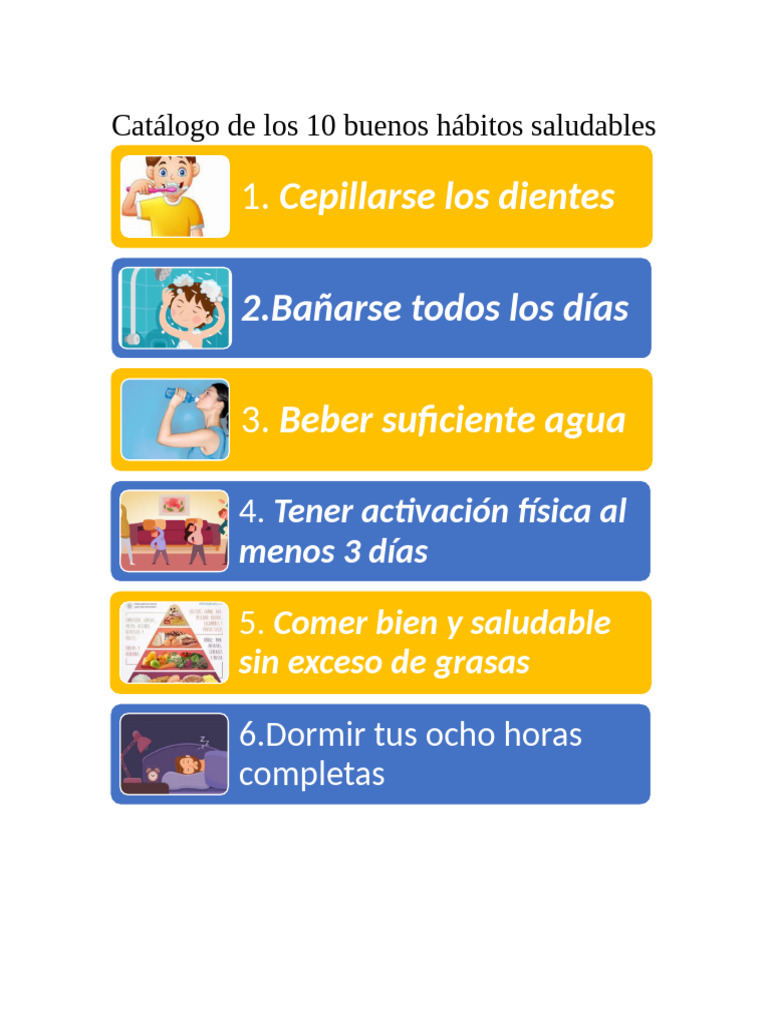 10 Hábitos Saludables Esenciales | PDF