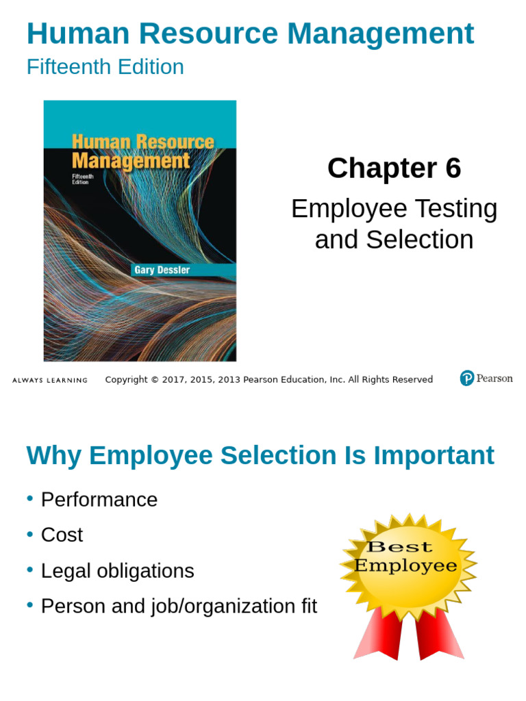 Dessler15e-HRM-Ch06-18032022-032236pm-28092022-022909pm 1 | PDF | Validity (Statistics) | Polygraph