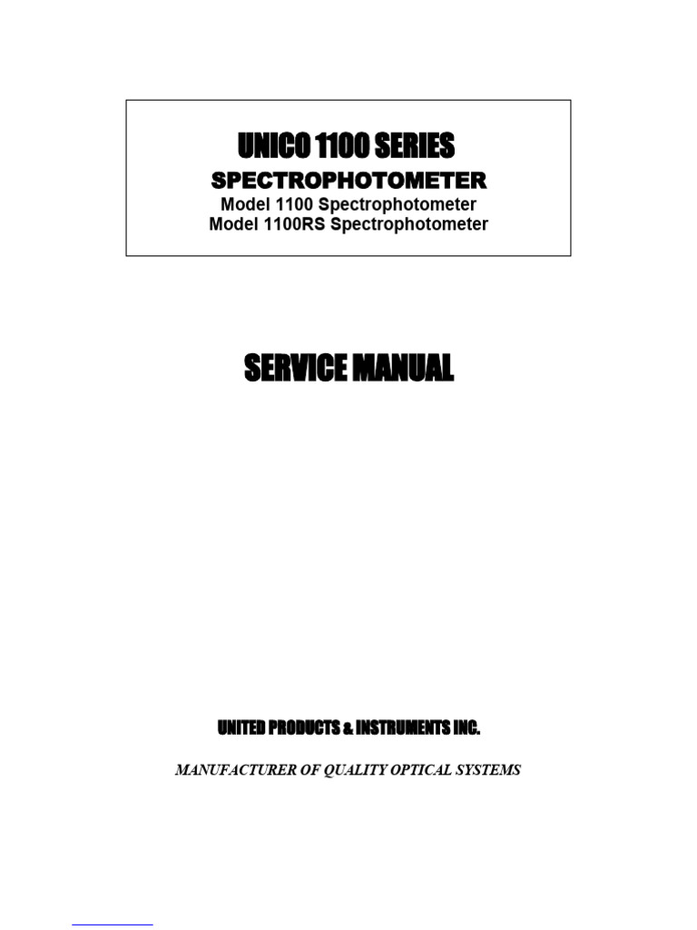 Unico 1100 | PDF | Electromagnetic Radiation | Optics