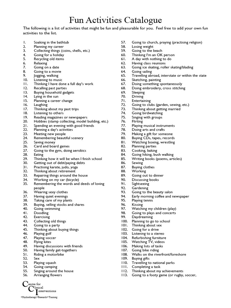 Info-Fun Activities Catalogue | PDF