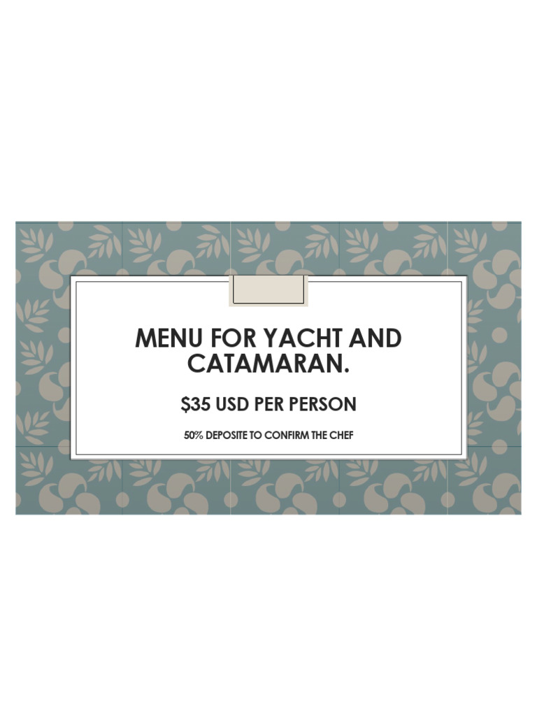 Abrir MENU YACHTS & CATAMARANS | PDF