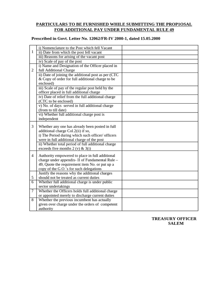 Addnl Charge Allowance | PDF