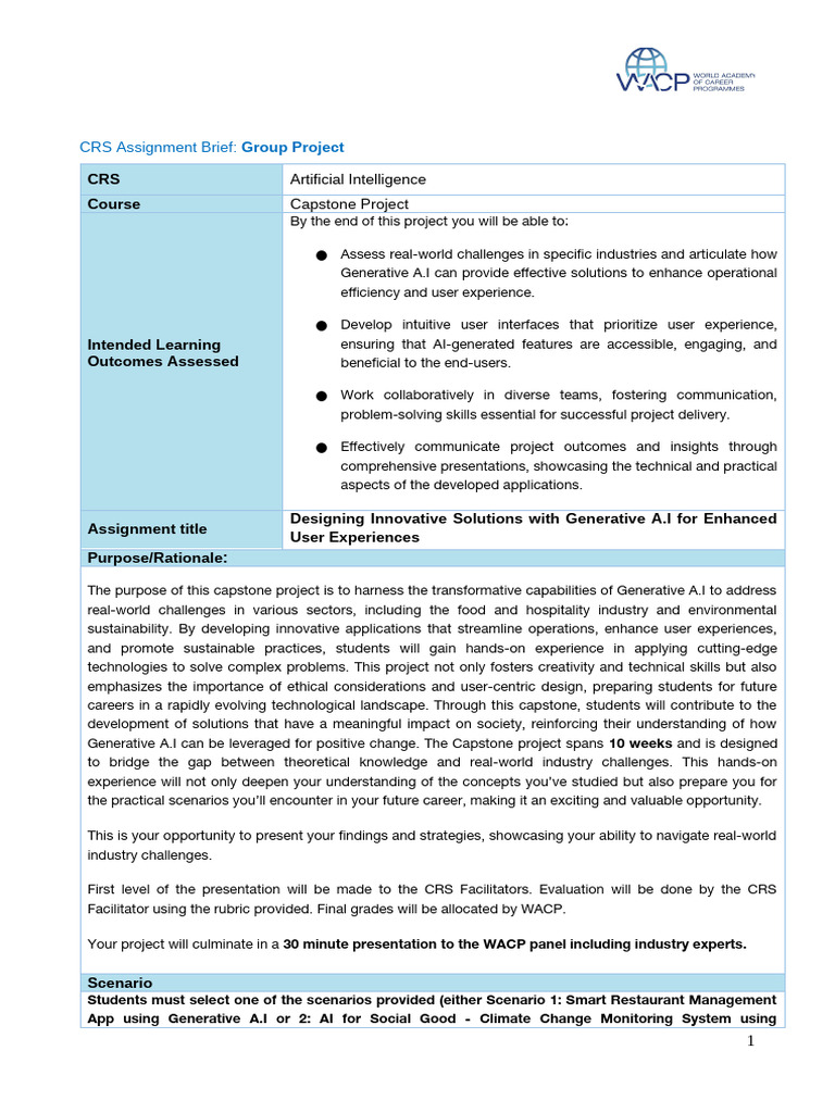 Year 1 CRS AI Capstone Project 2024-25 | PDF | Energy Conservation ...