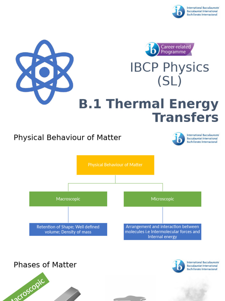 B.1 Thermal Energy Transfers | PDF | Heat | Temperature