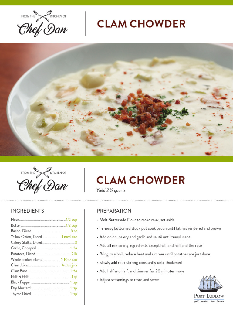Easy Clam Chowder Recipe Guide | PDF