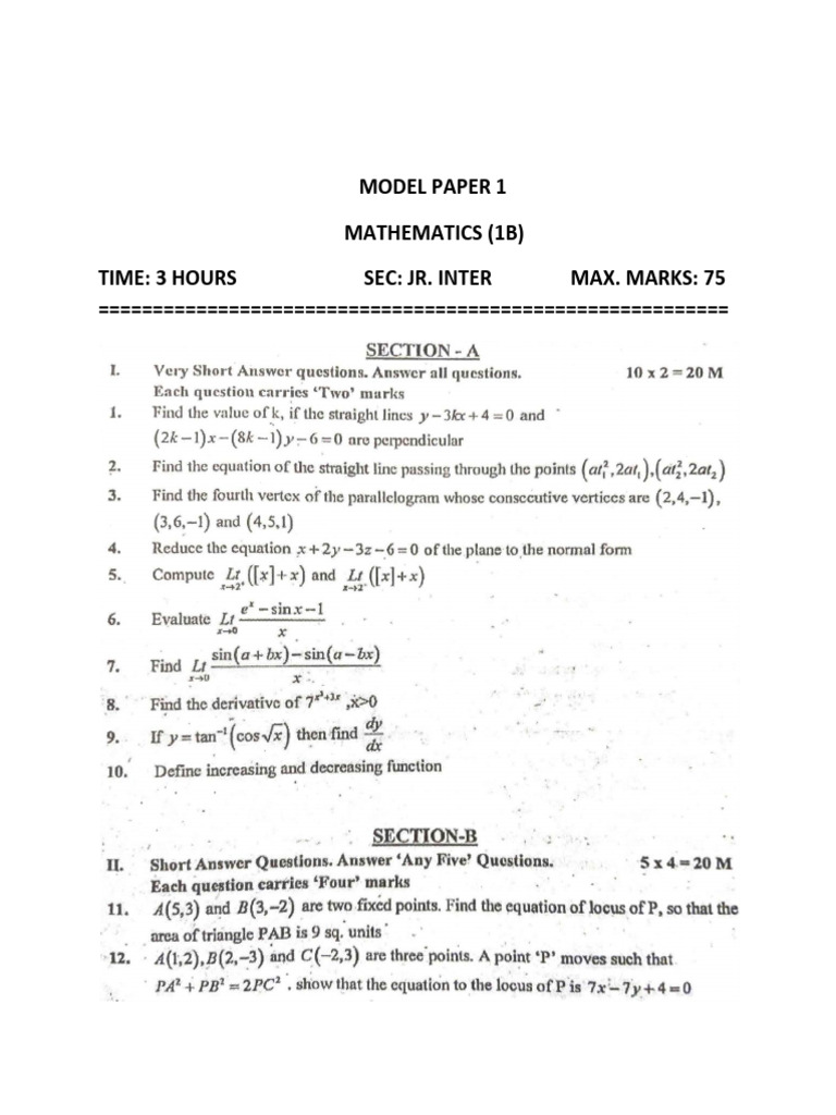 MATHS-1B-inter (1) (1) | PDF