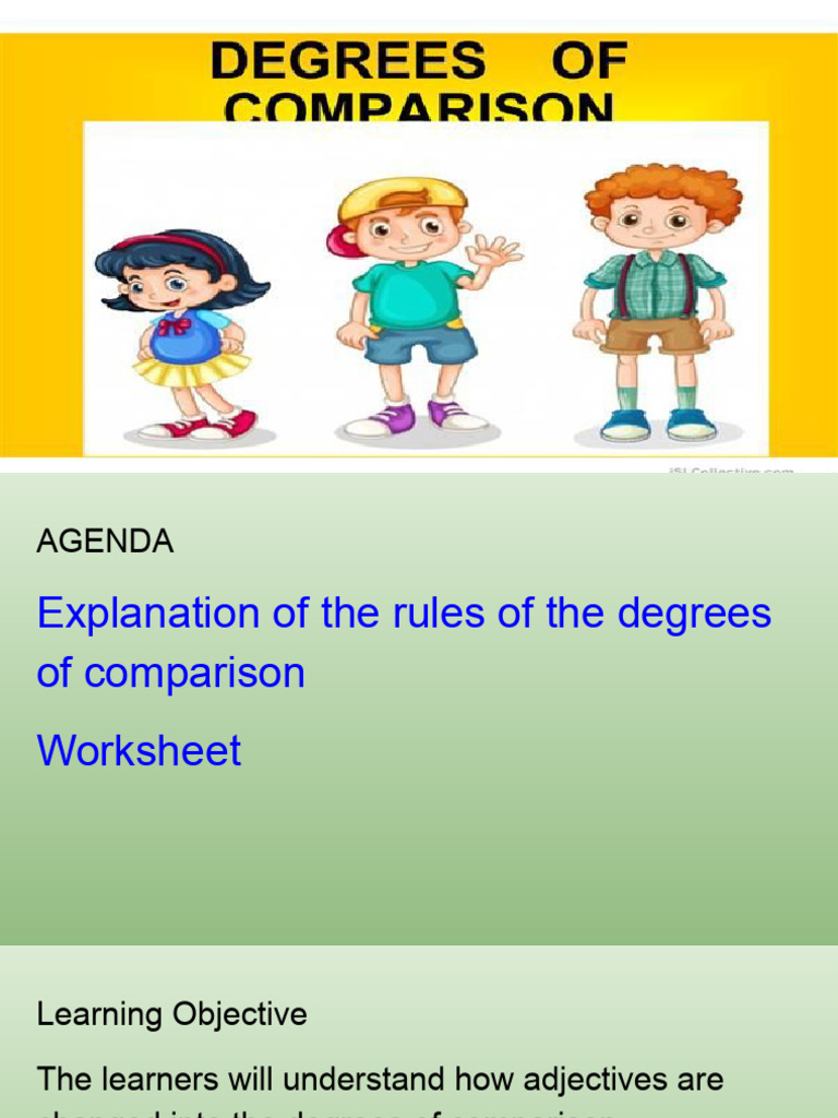 Adjectives Degrees of Comparision | PDF | Language Families | Grammar