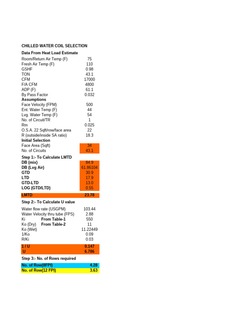 Coil Selection Chart | PDF | Physical Phenomena | Applied And ...