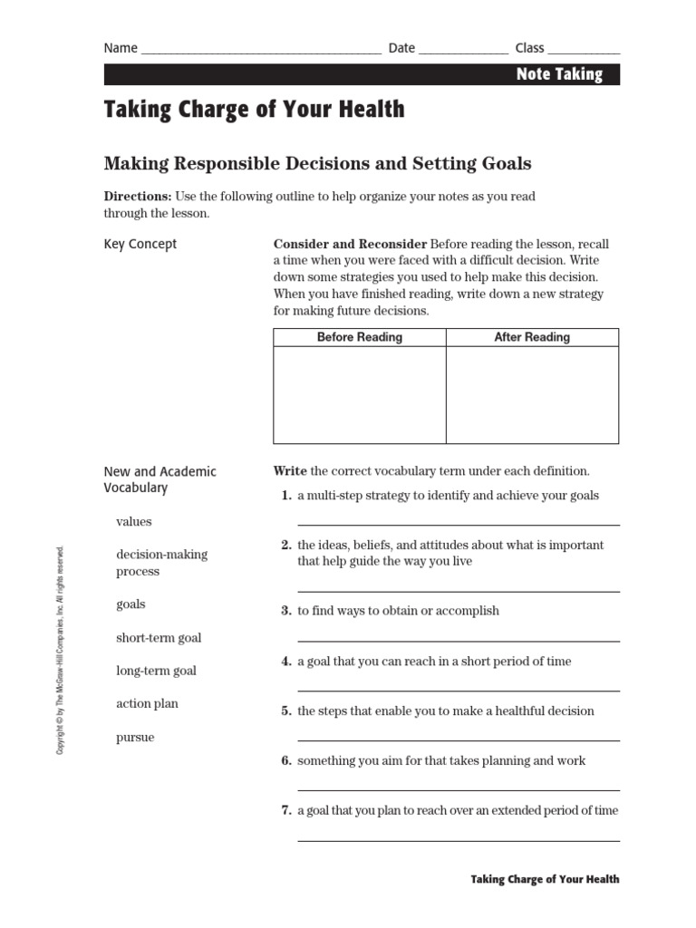 Making Responsible Choices | PDF | Decision Making | Goal