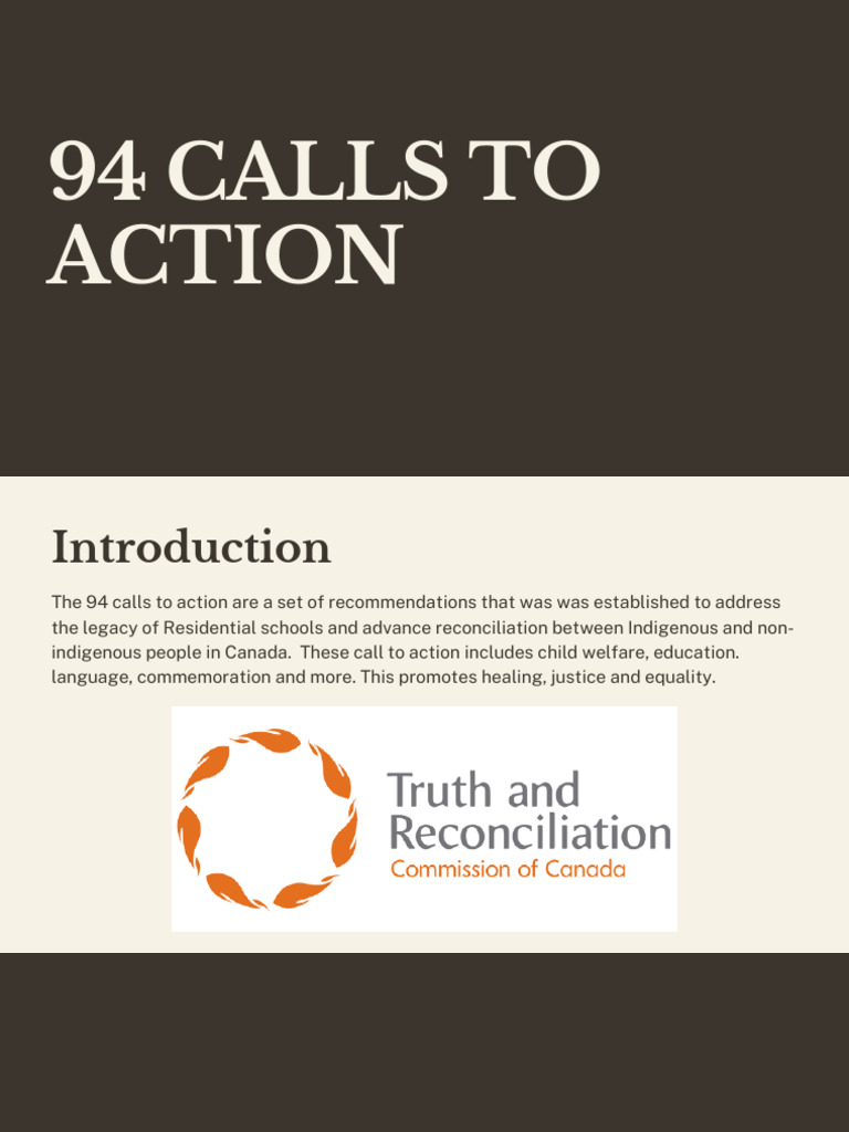 94 Calls To Action by Julia PDF | PDF | Indigenous Peoples