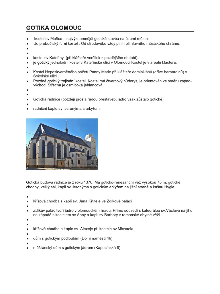 GOTIKA Olomouc Presentation | PDF