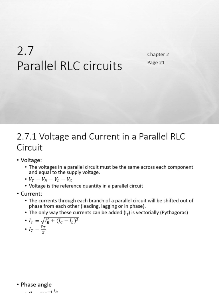 Analyzing Parallel RLC Circuits | PDF