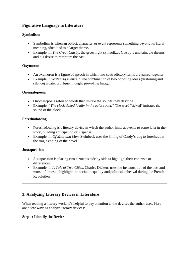Figurative Language in Literature | PDF