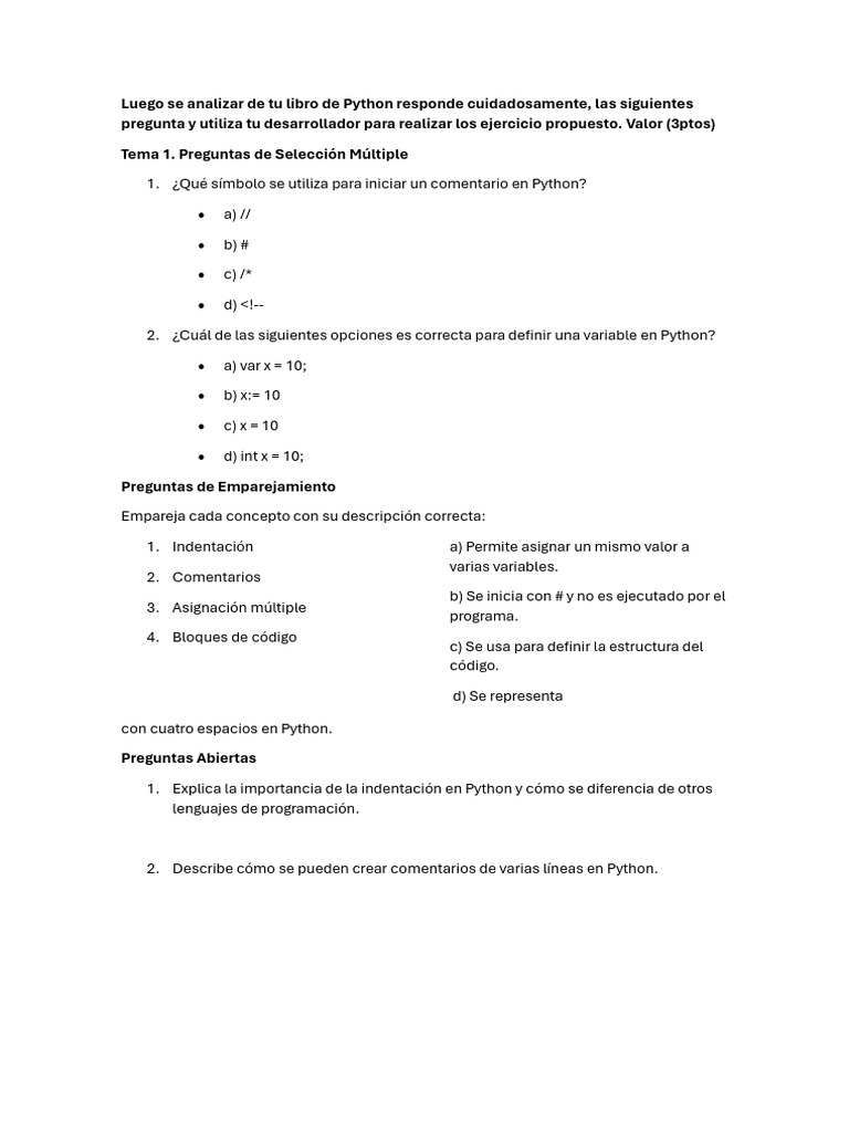 Estructura Basica de Python | PDF