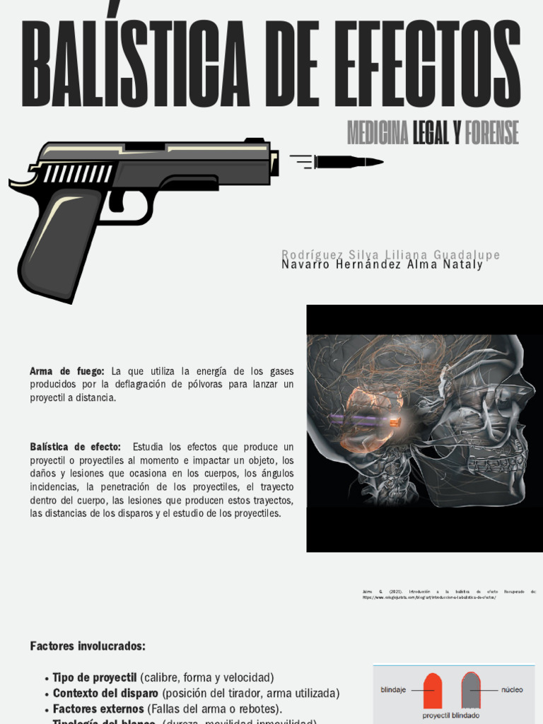 Balística Forense y Efectos de Disparo | PDF | Proyectiles | Munición