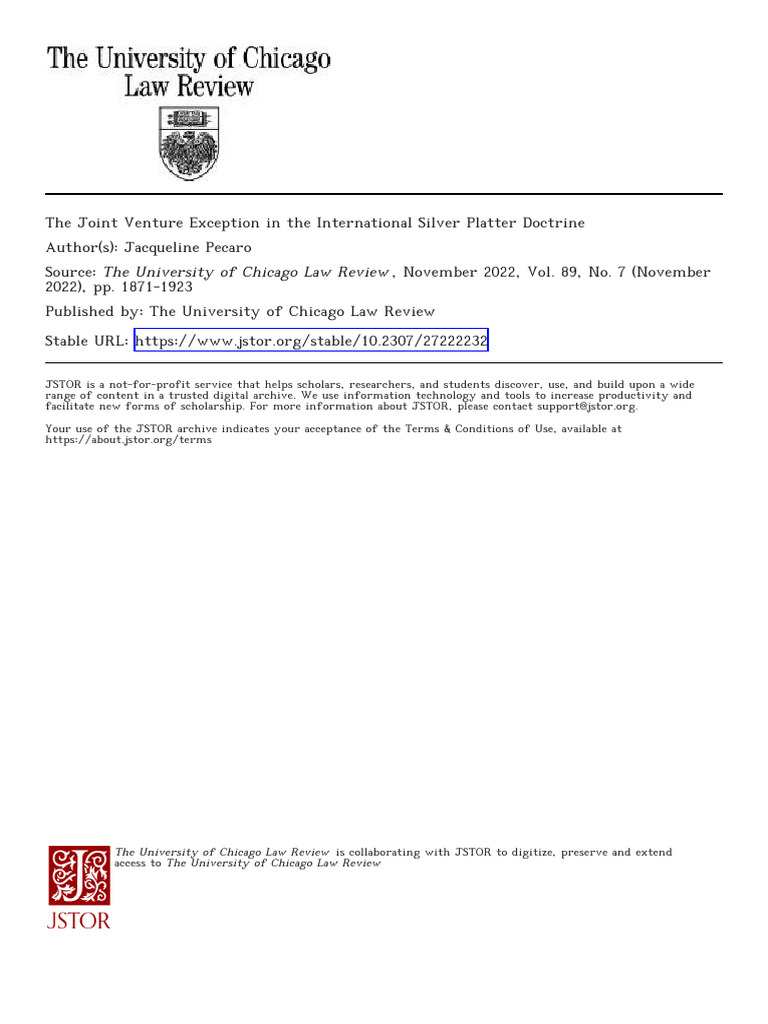 Joint Venture Exception in Silver Platter Doctrine | PDF | Fourth ...