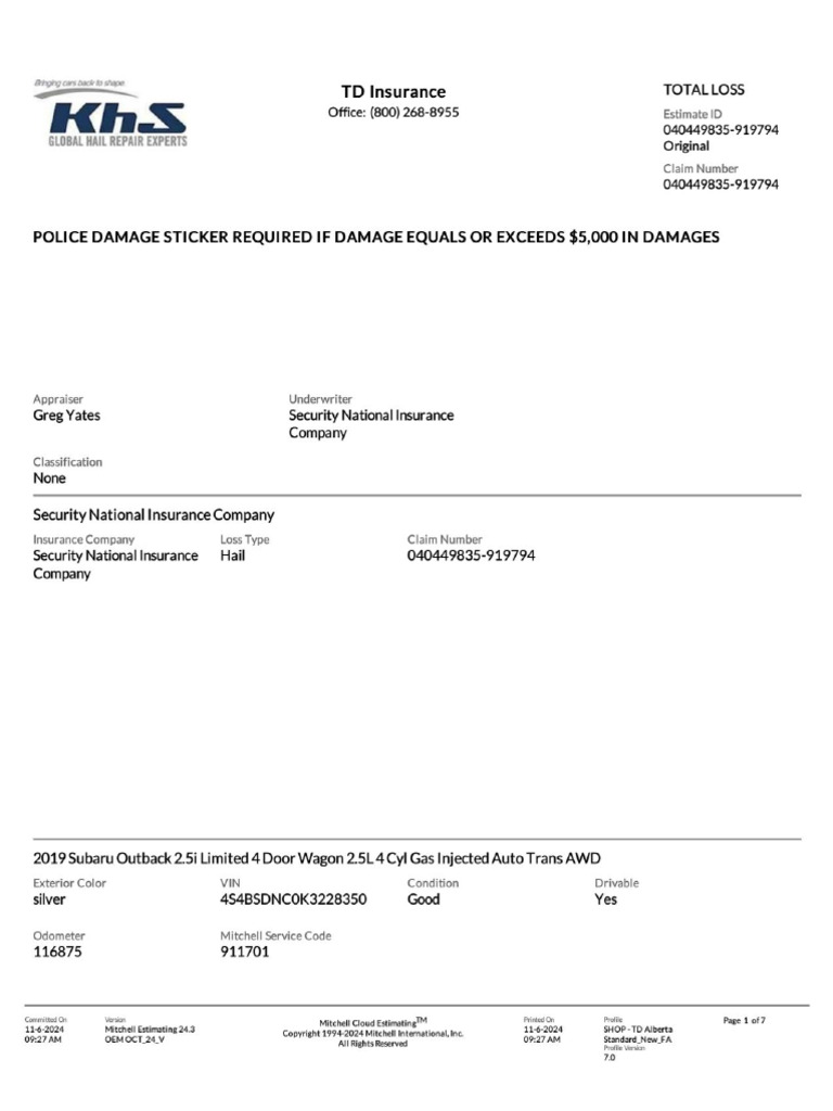 DamageEstimate_stockNumber | PDF