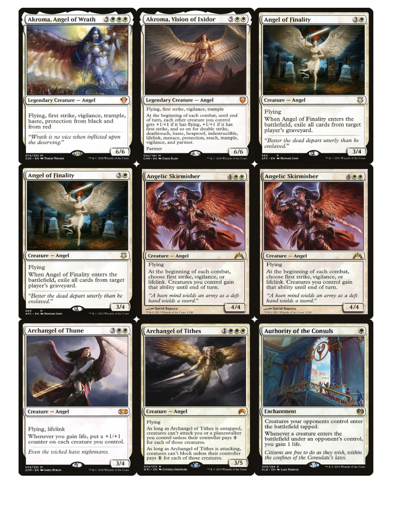 Proxies para El Deck - Ángeles | PDF