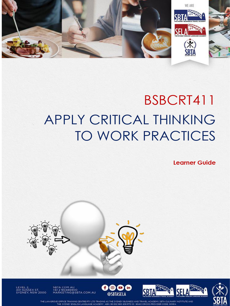 Apply Critical Thinking To Work Practices | PDF | Critical Thinking | Thought