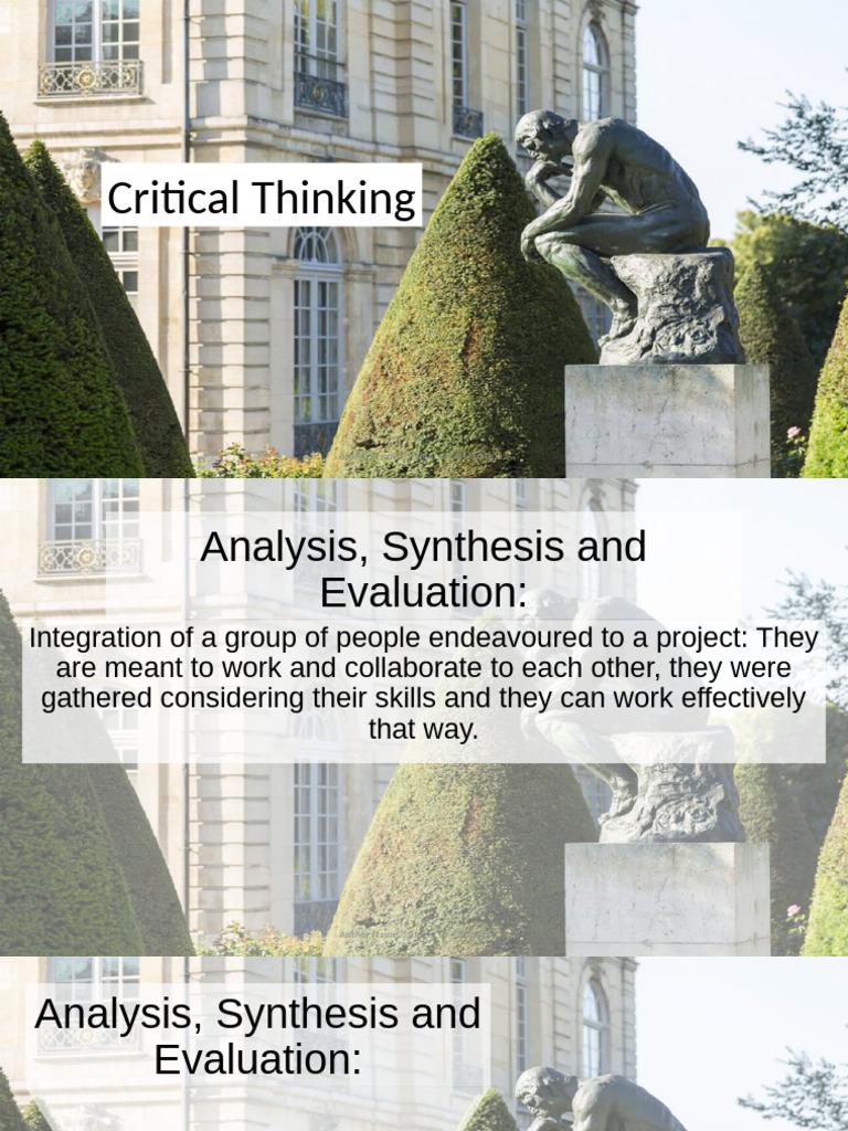 Critical Thinking in Team Dynamics | PDF | Evaluation | Critical Thinking
