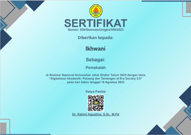 Sertifikat Ikhwani-Unigha | PDF