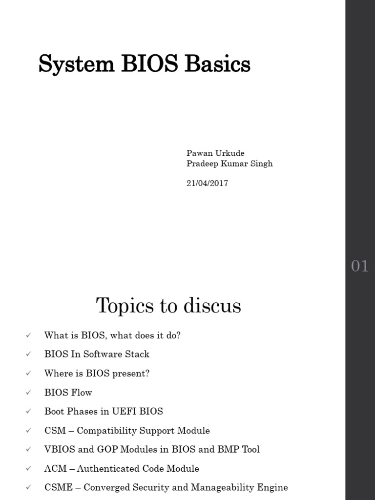 System BIOS Basics | PDF | Bios | Booting