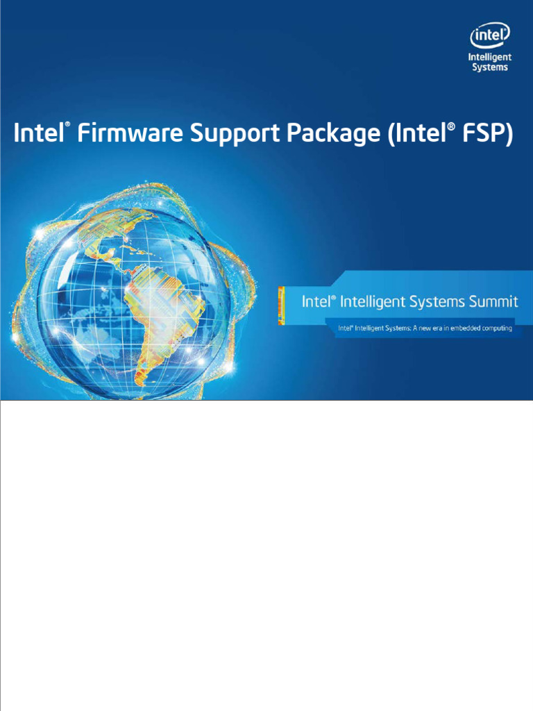 Intel Firmware Support Package Technical Training | PDF | Booting | Bios