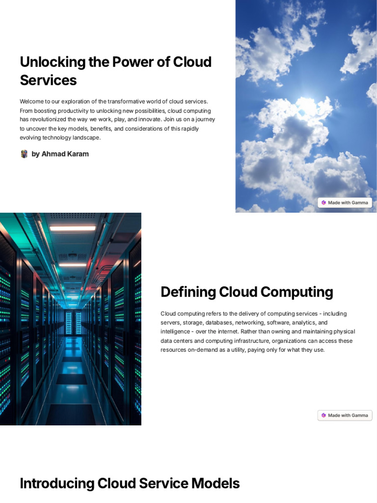 Unlocking The Power of Cloud Services | PDF | Cloud Computing | Software As A Service