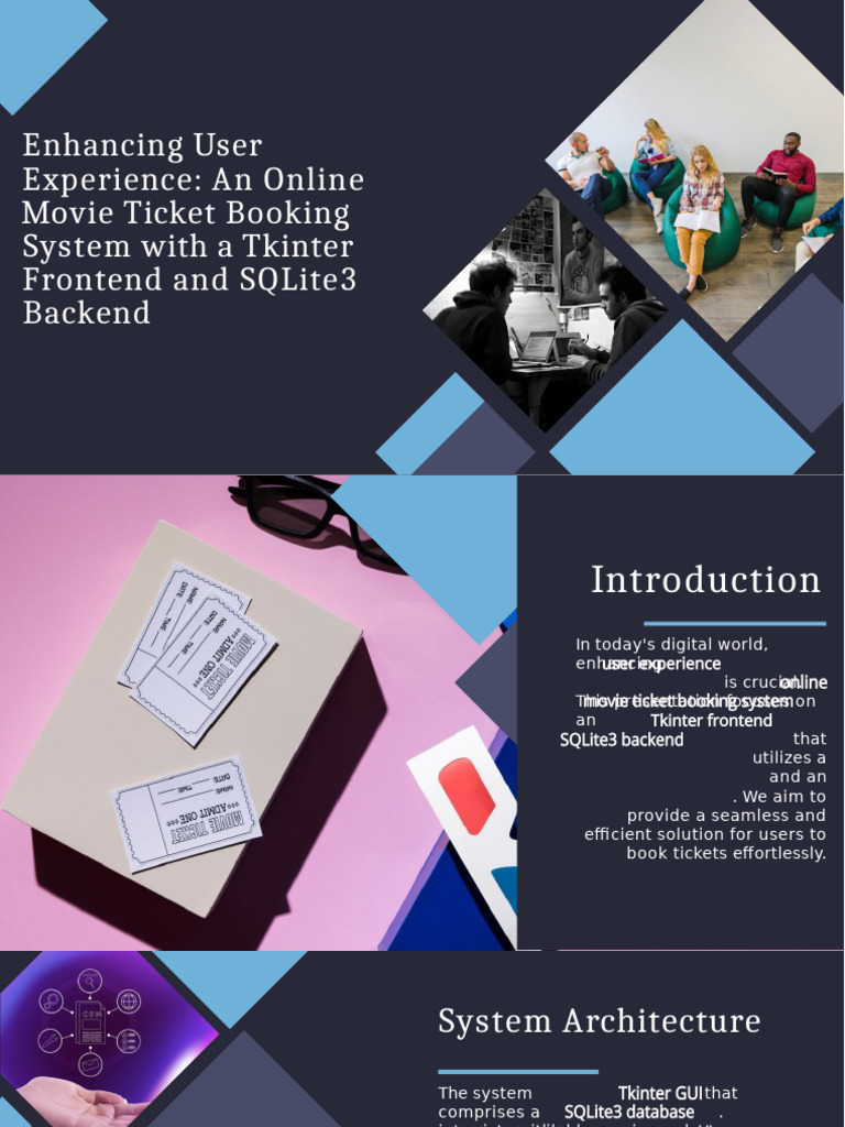 Slidesgo Enhancing User Experience An Online Movie Ticket Booking System With A Tkinter Frontend ...